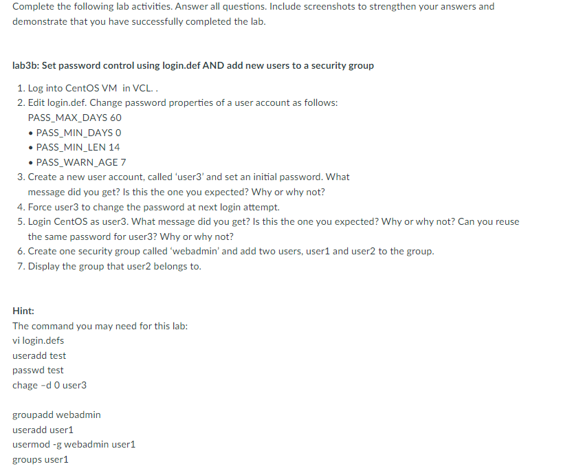Solved Reference: JBL Lab 3 ( i.e., Hardening Security with | Chegg.com