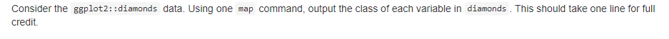 Solved Consider the ggplot2: :diamonds data. Using one map | Chegg.com