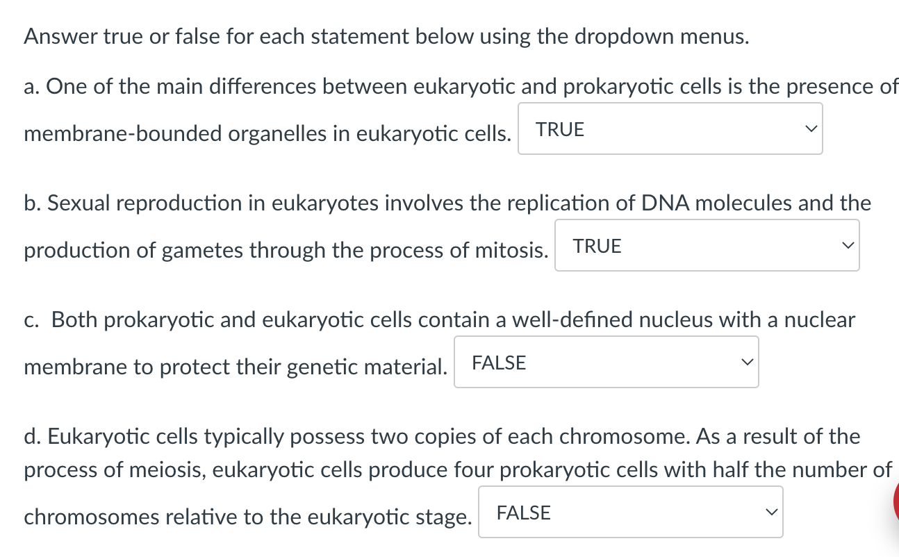Solved Answer True Or False For Each Statement Below Using 5479