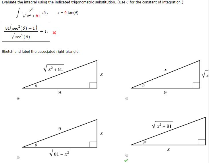 Solved Evaluate the integral using the indicated | Chegg.com
