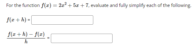 Solved Given the function f(x)=8x−3, evaluate and simplify | Chegg.com