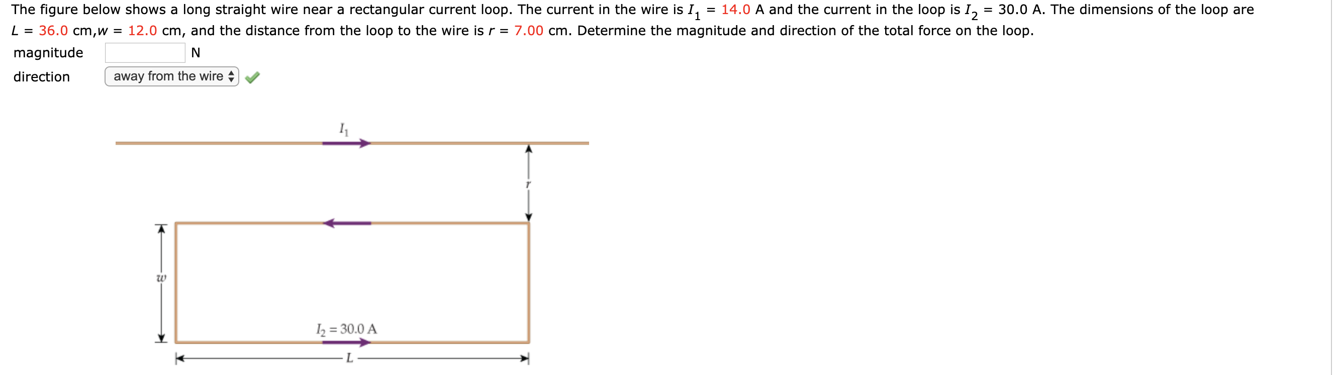 Solved The figure below shows a long straight wire near a | Chegg.com