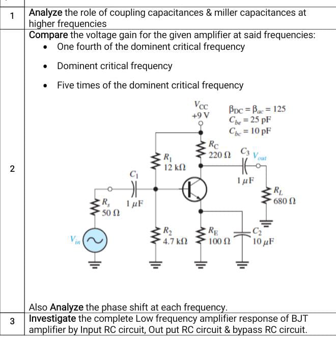 Solved 1 Analyze the role of coupling capacitances \& miller | Chegg.com