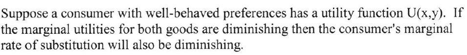 Solved Suppose a consumer with well-behaved preferences has | Chegg.com