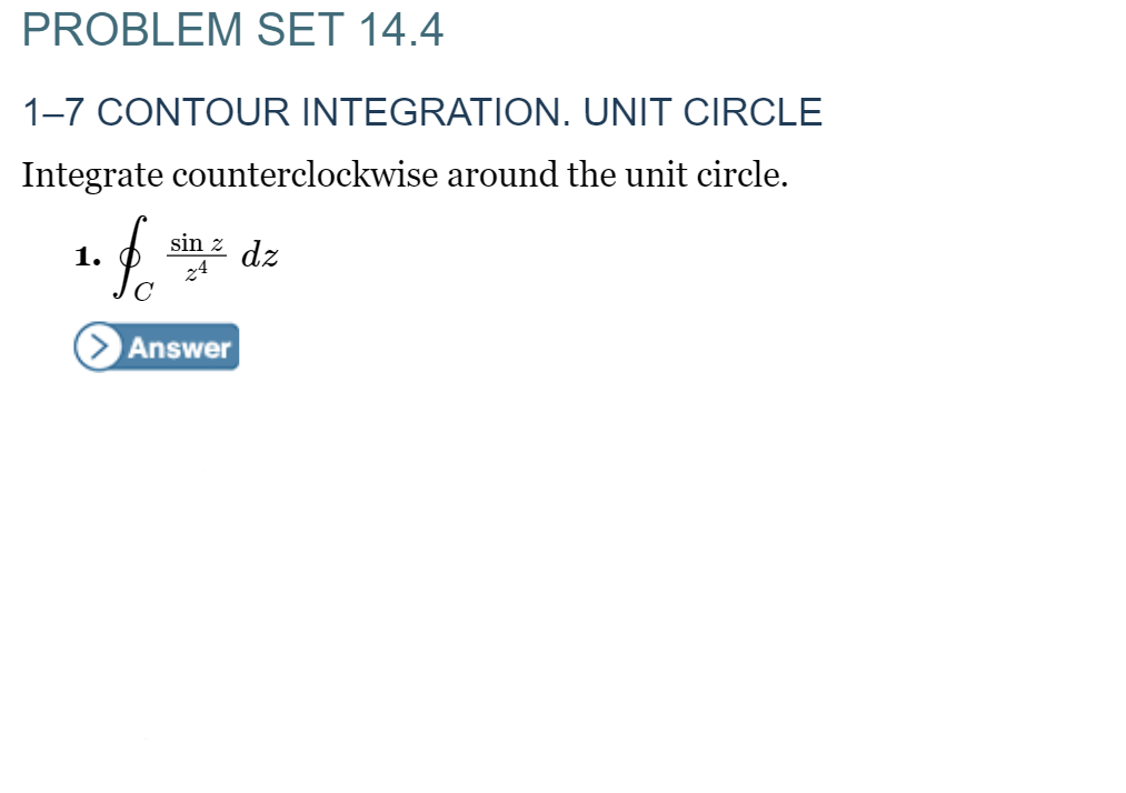 Solved 9-19 CAUCHY'S THEOREM APPLICABLE? Integrate f(z) | Chegg.com