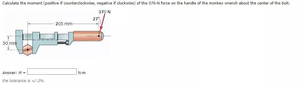 Solved Calculate the moment (positive if counterclockwise, | Chegg.com