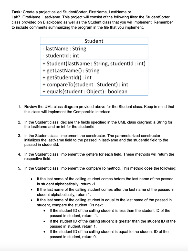 Solved Task: Create a project called | Chegg.com