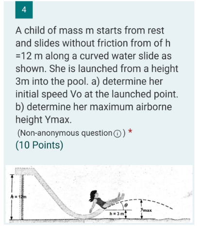 Solved 4 A child of mass m starts from rest and slides | Chegg.com