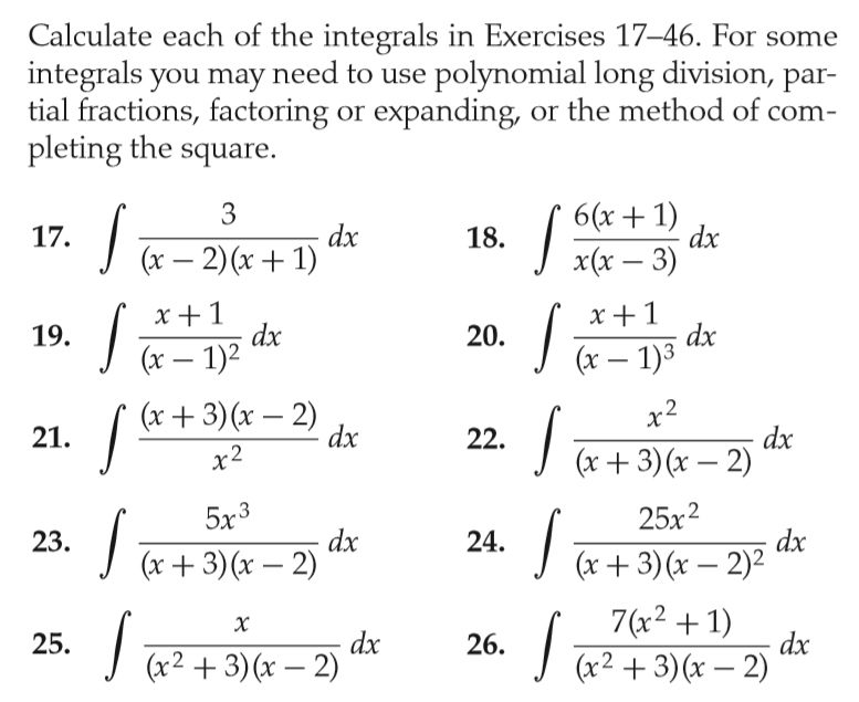 Solved Calculate each of the integrals in Exercises 17–46. | Chegg.com