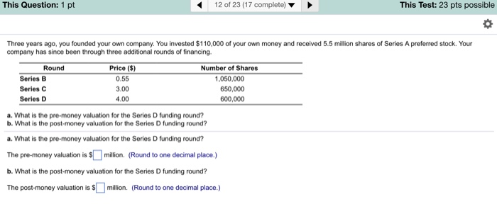 Solved Three years ago, you founded your own company. You | Chegg.com