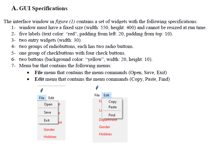 Solved Write A Python Gui Program To Design And Implement An 3312