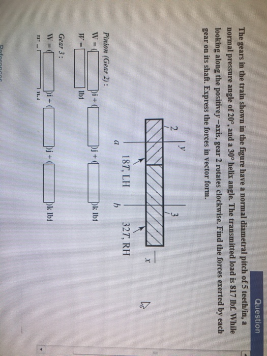 Solved Question The gears in the train shown in the figure | Chegg.com
