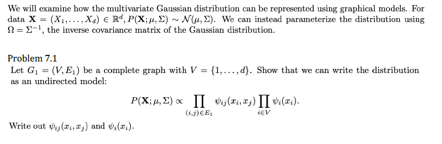 Solved We will examine how the multivariate Gaussian | Chegg.com