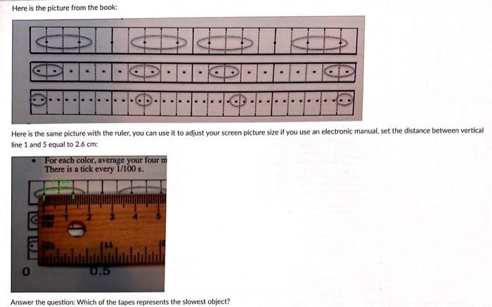 Solved Part 1. Constant velocity. A ticker tape is a ribbon | Chegg.com