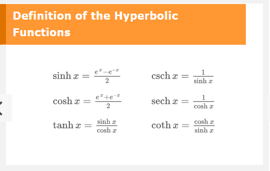 Solved Definition of the Hyperbolic Functions sinh z = e-e- | Chegg.com