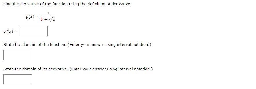Solved Find The Derivative Of The Function Using The