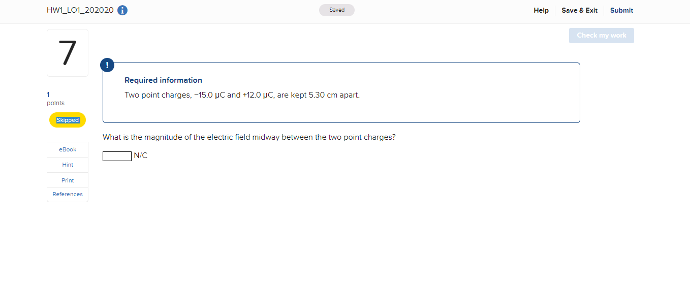 Solved HW1_LO1_202020 Saved Help Save & Exit Submit Check my | Chegg.com