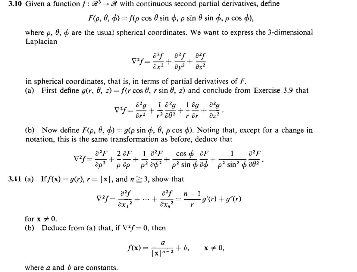Solved 3.10 Given a function f:R3 →R with continuous second | Chegg.com