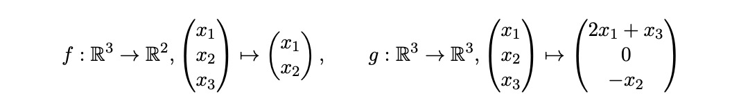 Solved Verify that the following maps are linear. Find the | Chegg.com