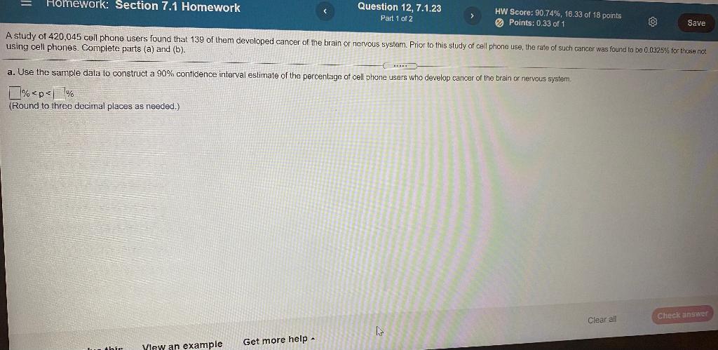 Solved Homework Section 7 1 Homework Question 12 7 1 23