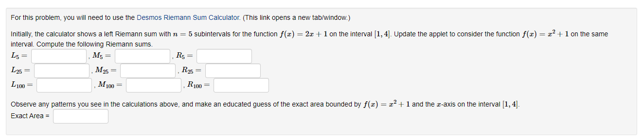 For this problem, you will need to use the Desmos | Chegg.com
