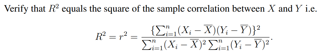 Solved Verify that R2 ﻿equals the square of the sample | Chegg.com