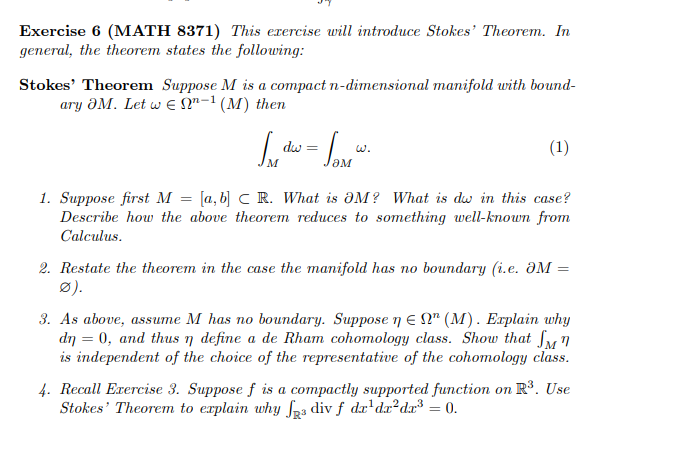 Solved Exercise 6 (MATH 8371) This exercise will introduce | Chegg.com