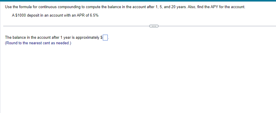 Solved Use the formula for continuous compounding to compute | Chegg.com