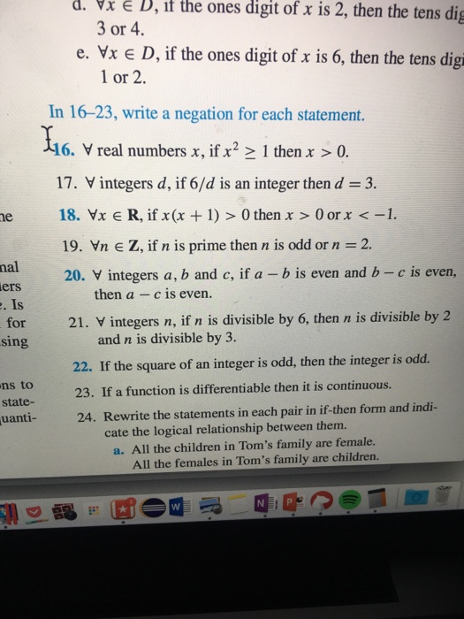 Solved In 16-23, write a negation for each statement. | Chegg.com