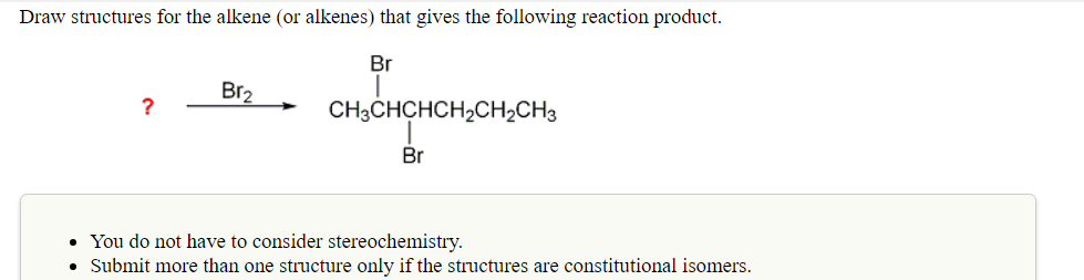 Solved Draw structures for the alkene (or alkenes) that | Chegg.com