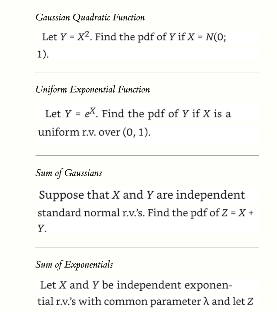 Solved Gaussian Quadratic Function Let Y=X2. Find the pdf of | Chegg.com