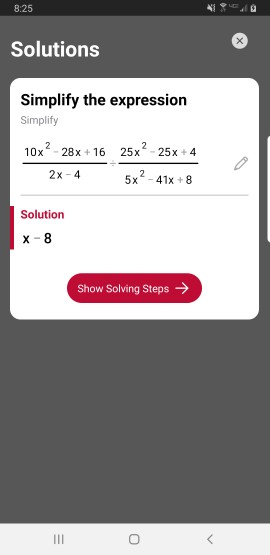 Solved 7:53 Solutions Simplify the expression Simplify 100? | Chegg.com
