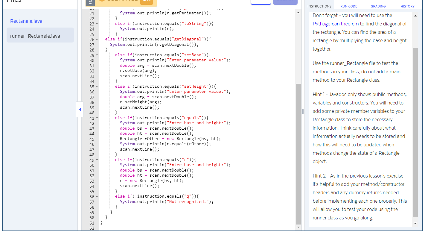 Solved Create A Class Which Implements The Api Exactly As