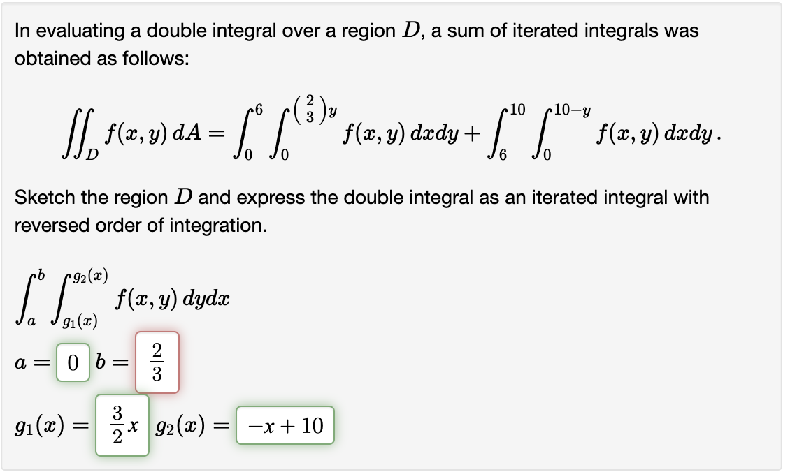 Solved In evaluating a double integral over a region D, a | Chegg.com