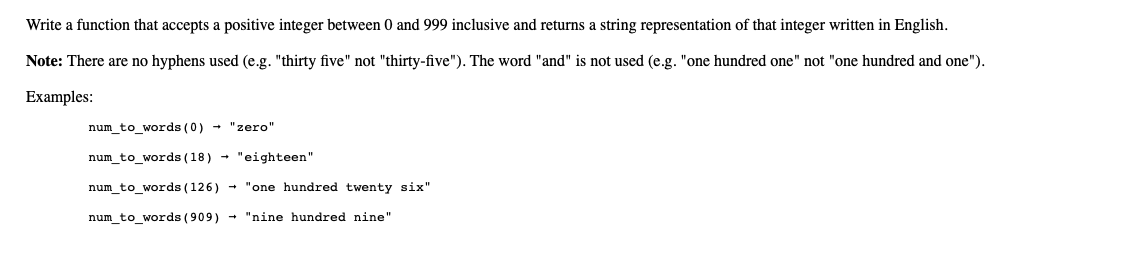 Solved Write A Function That Accepts A Positive Integer 