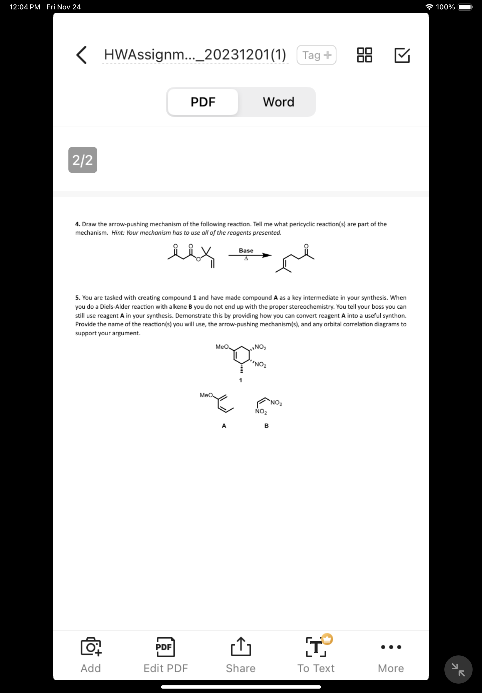 Solved 4. Draw the arrow-pushing mechanism of the following | Chegg.com
