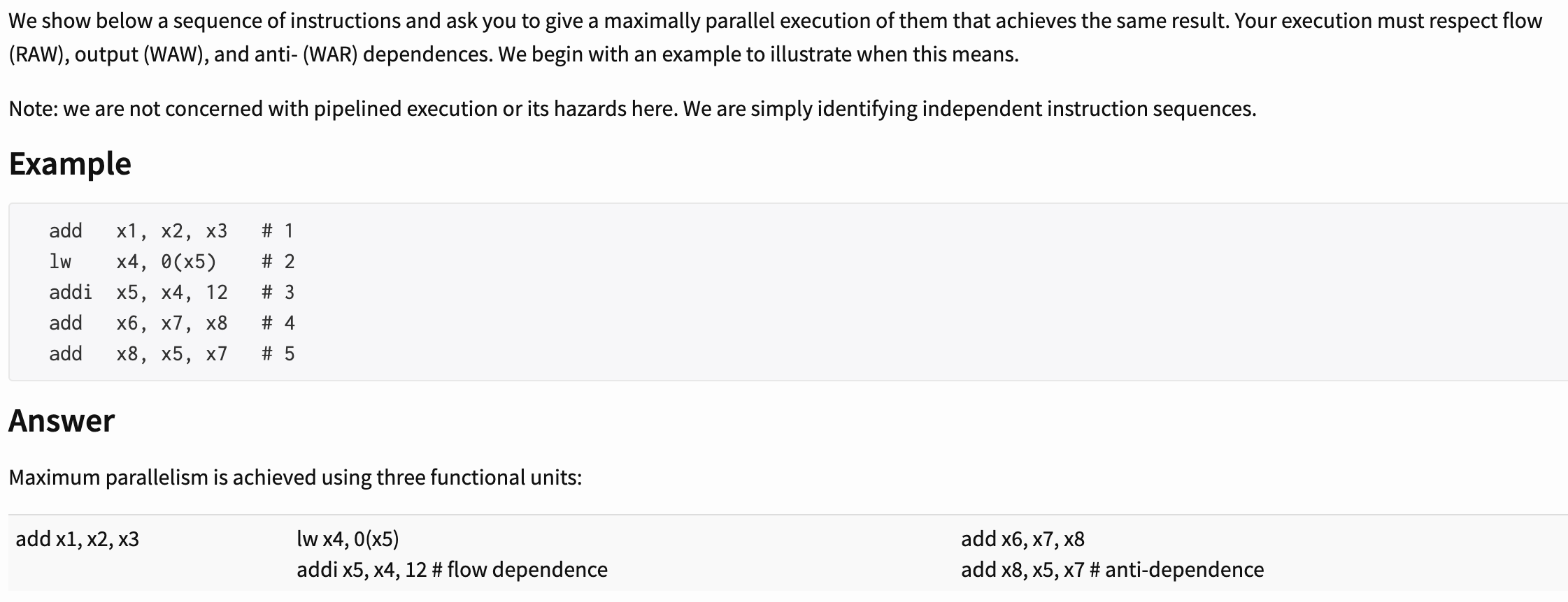 We show below a sequence of instructions and ask you | Chegg.com