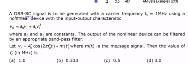 Solved A DSB-SC ﻿signal is to be ﻿generated with a carrier | Chegg.com
