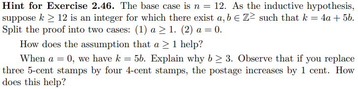 Solved Exercise 2.46. Prove that for every integer n≥12 | Chegg.com