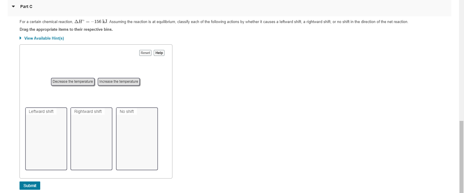 Solved 2 A(aq)+2 B(aq)⇌5C(aq) Classify each of the following | Chegg.com