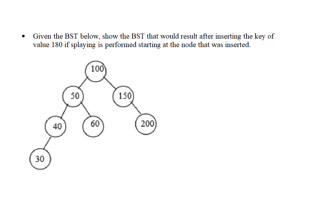 Solved Given the BST below, show the BST that would result | Chegg.com