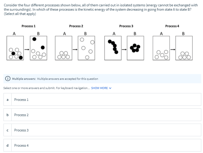 Solved Consider the four different processes shown below, | Chegg.com