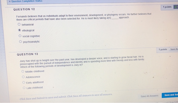 Solved Question Completion Status: QUESTION 12 1 points | Chegg.com