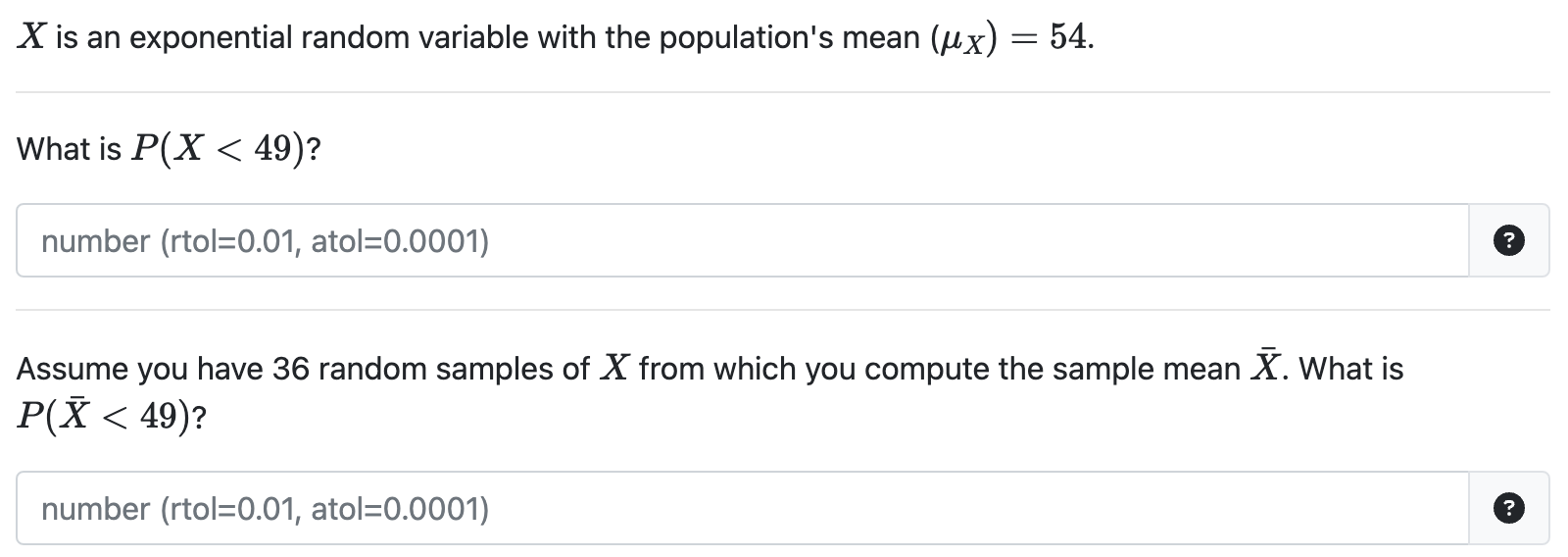 Solved X is an exponential random variable with the | Chegg.com
