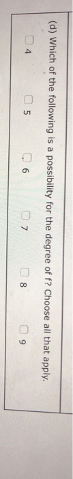 Solved the f the graph. of f? (d) Which of the following | Chegg.com