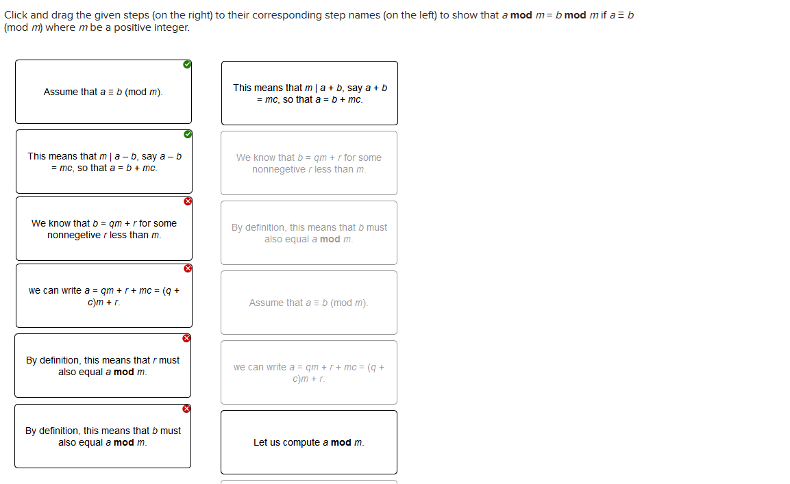 Solved Click and drag the given steps (on the right) to | Chegg.com