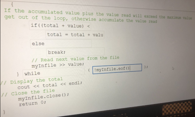Solved Using an EOF-CONTROLLED LOOP, remain accumulating the | Chegg.com