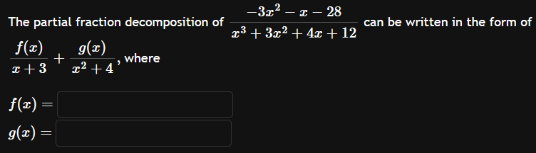 Solved The partial fraction decomposition of | Chegg.com