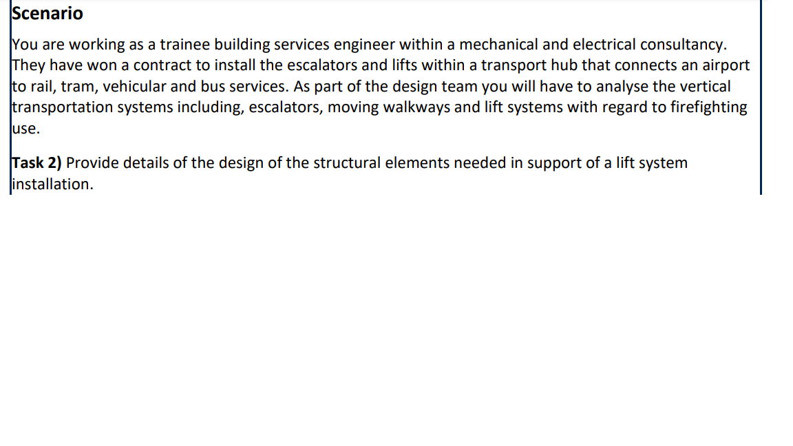Scenario You are working as a trainee building | Chegg.com