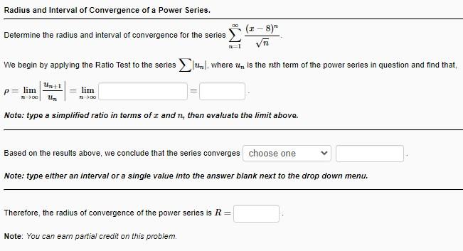 Solved 00 Radius and Interval of Convergence of a Power | Chegg.com